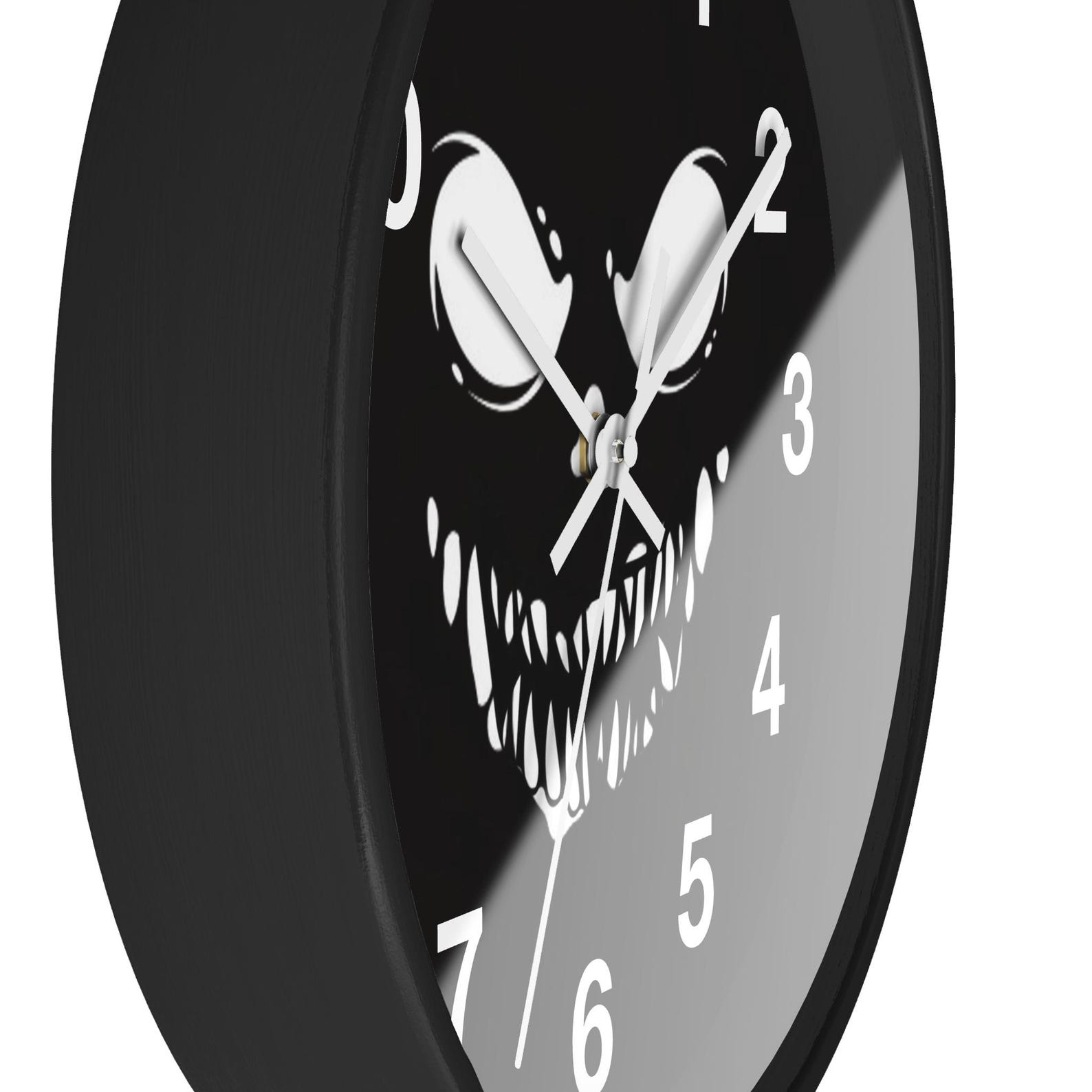 Scary Face Clock, Scary Grinning Face Clock, Spooky Face Clock, Spooky ...