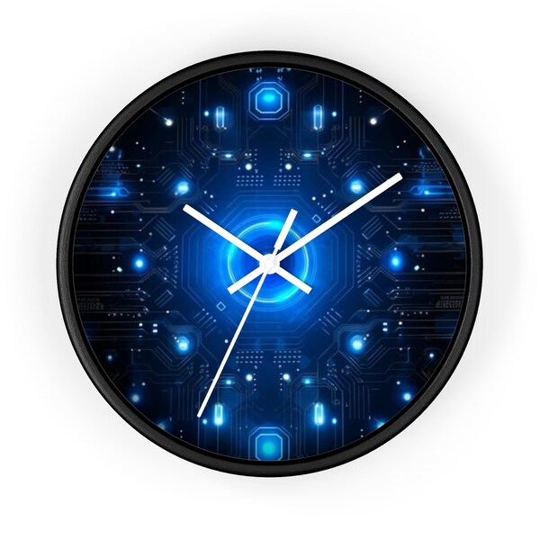 Abstract Tech Clock - Etsy