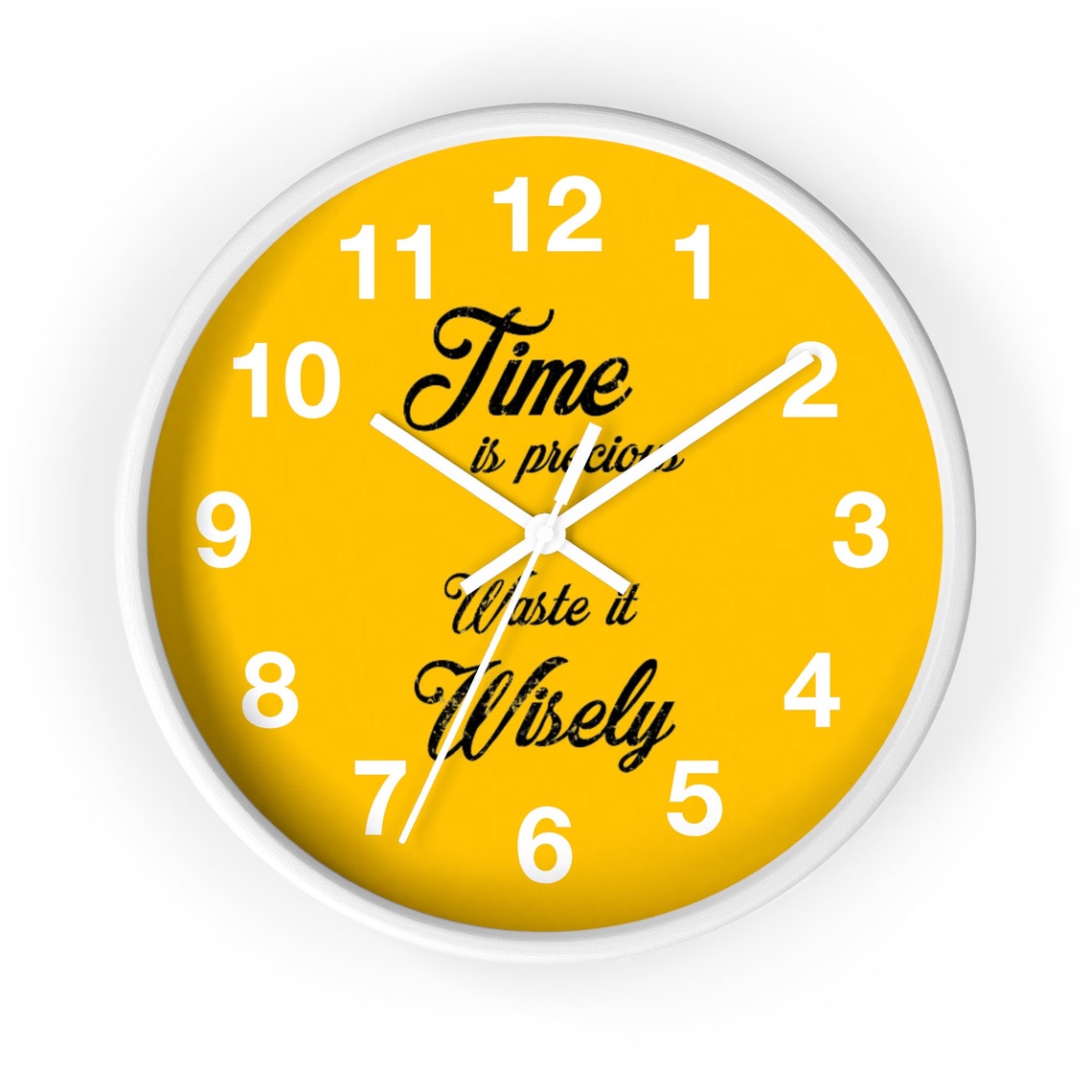 Time is Precious Wall Clock, Motivational Clock, Inspirational Wall ...