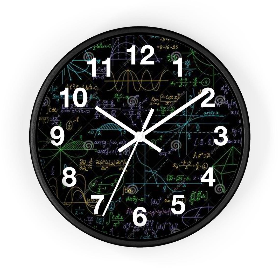 Math Clock, Math Wall Clock, Unique Wall Clock, Kids Clock, Math ...
