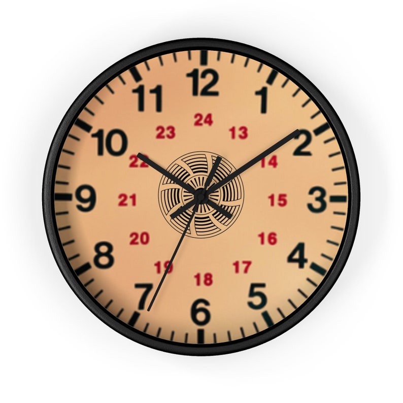 12- and 24-hour Clock, Military Time Clock, 24 Hour Military Wall Clock, Military Analog Clock ...