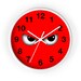 Bold Eyes Clock, Angry Face Wall Clock, Funny Clock, Unique Wall Clock ...