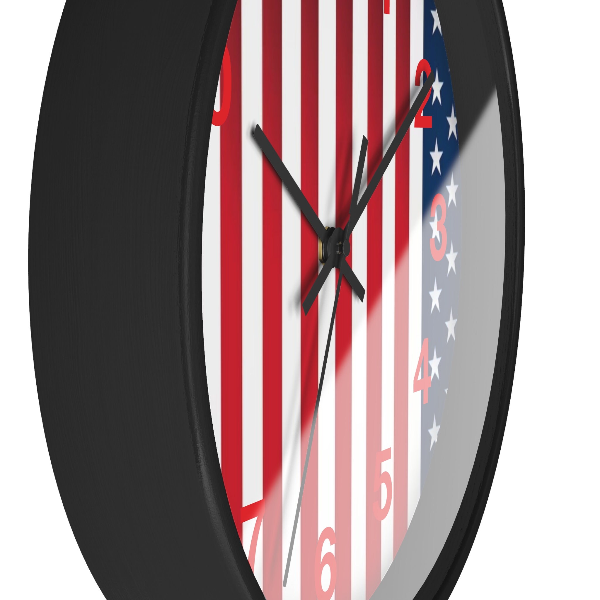 American Flag Clock, Patriotic Wall Clock, American Pride Clock, USA ...