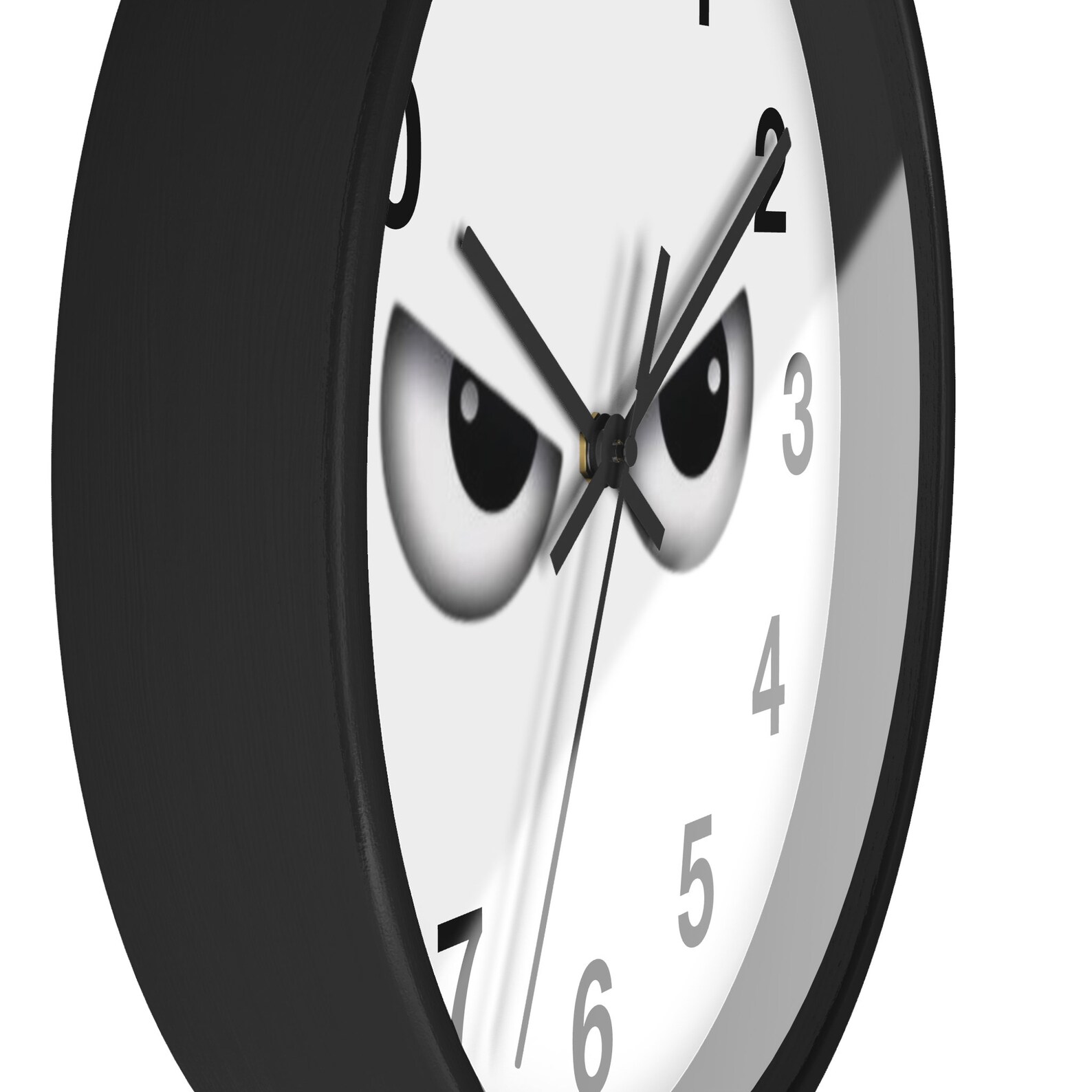 Angry Eyes Wall Clock, Angry Face Wall Clock, Funny Clock, Unique Wall ...