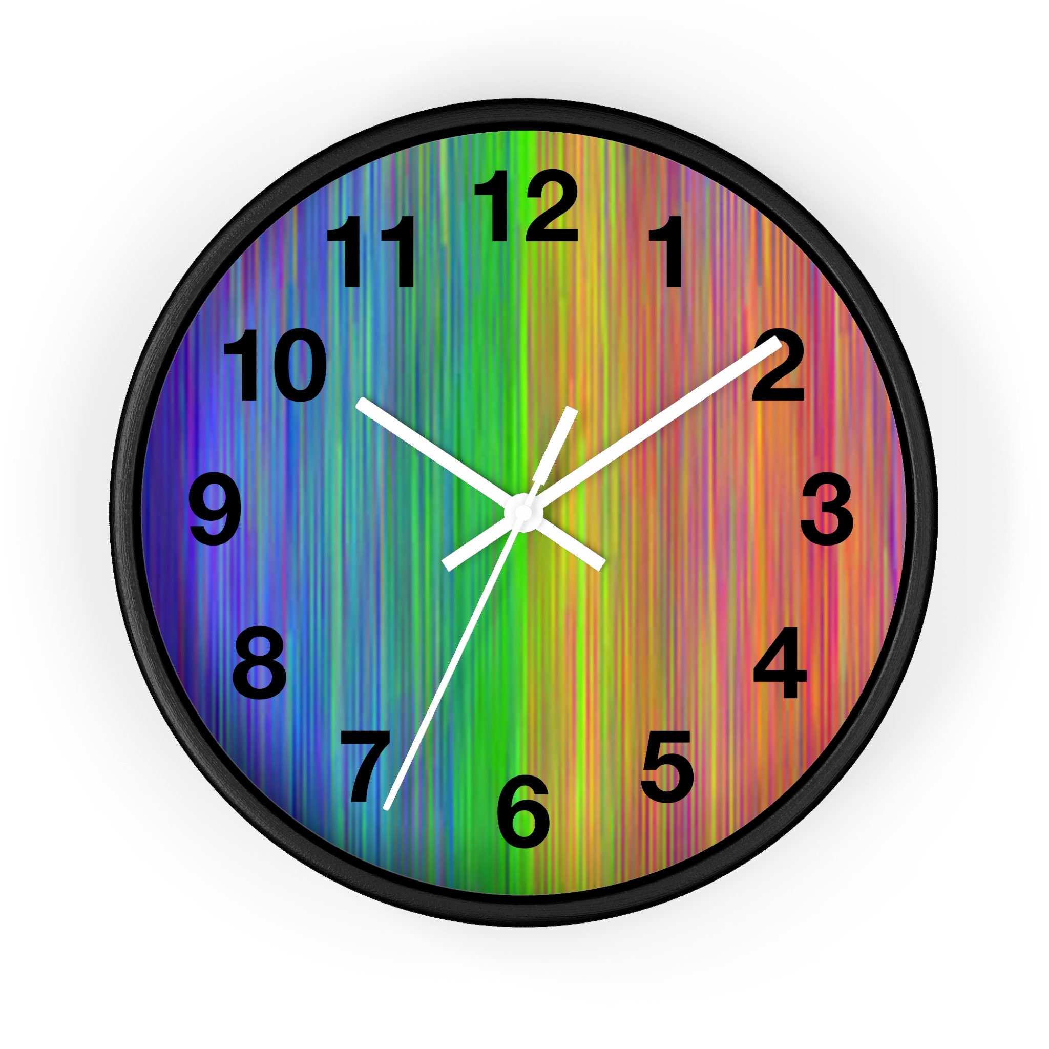 Rainbow Wall Clock, Rainbow Clock, Colorful Clock, Unique Wall Clock ...