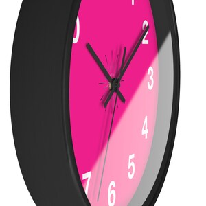 Pink Clock, Minimalist Clock, Modern Wall Clock, Cool Wall Clock ...