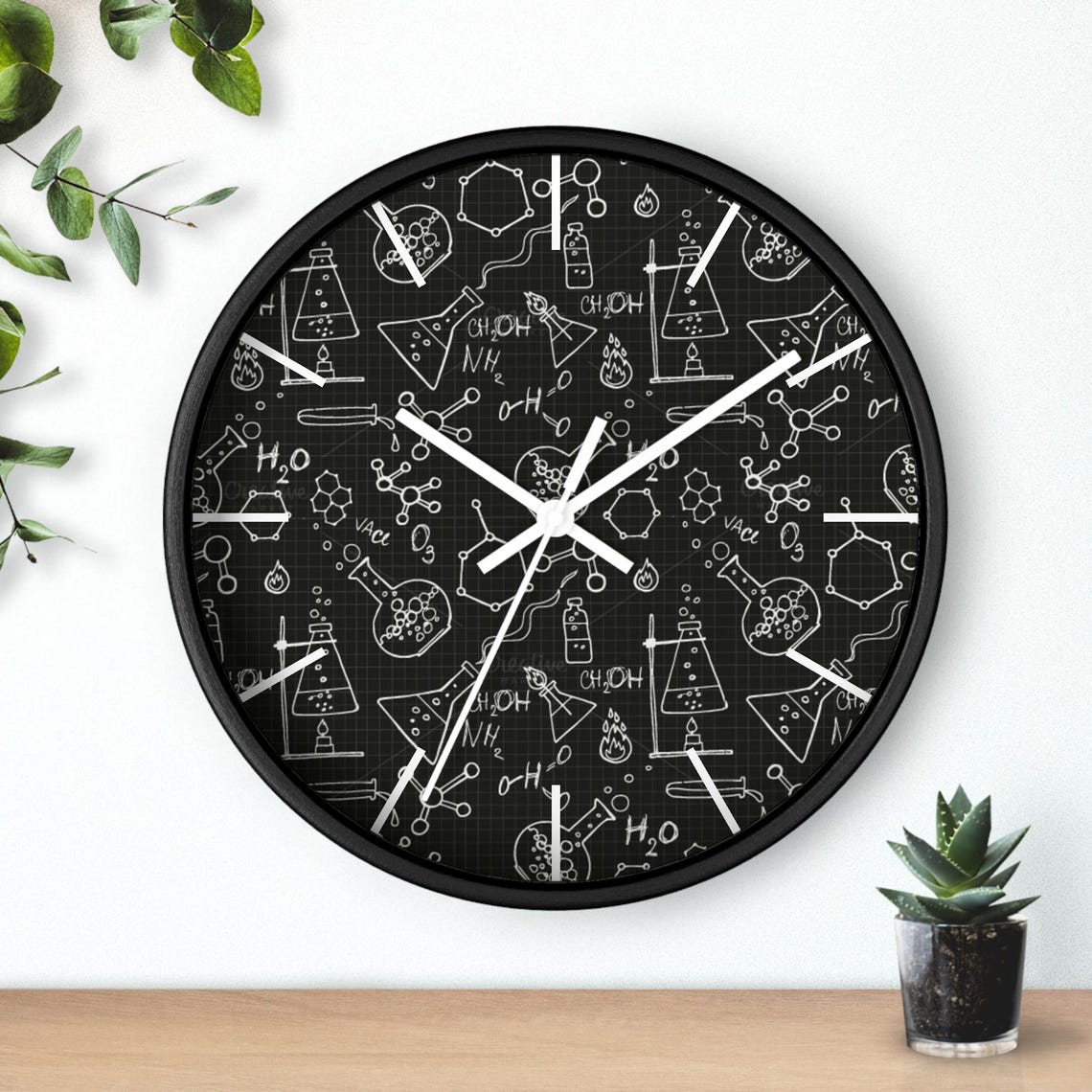 Chemistry Clock, Lab Tech Clock, Chem Lab Clock, Unique Wall Clock ...