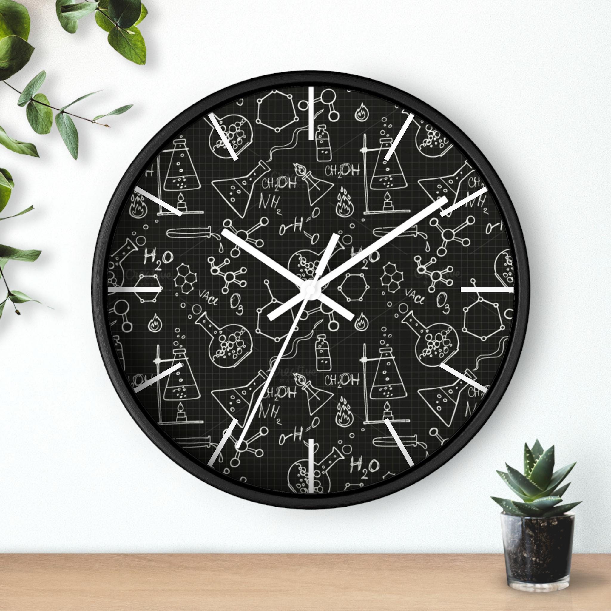Chemistry Clock, Lab Tech Clock, Chem Lab Clock, Unique Wall Clock ...