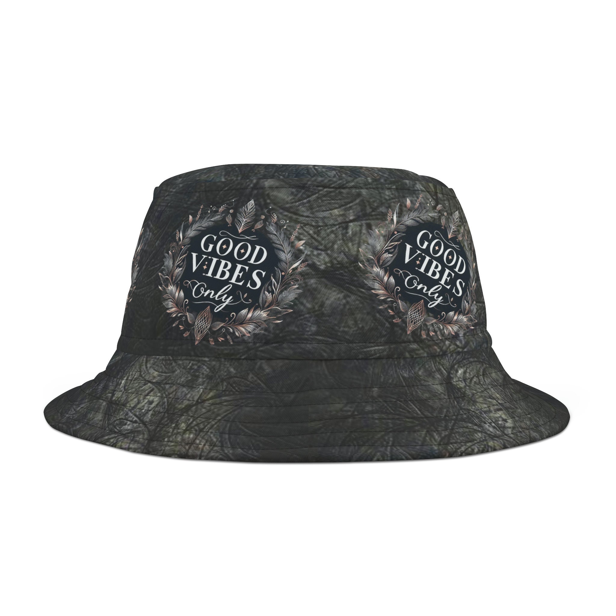 Bucket Hat, Good Vibes Only Hat, Goth Hat, Black Hat, Unique Bucket Hat ...