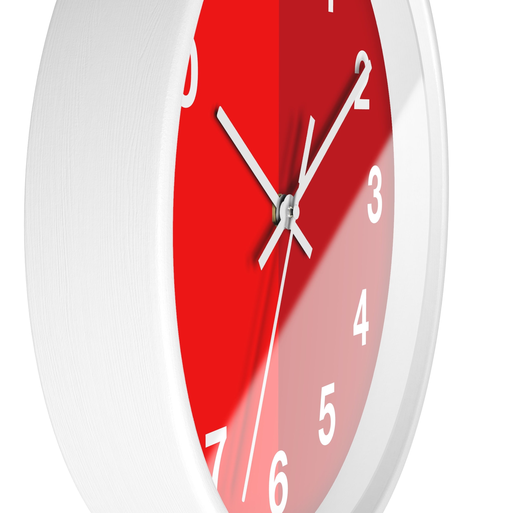 Two Tone Red Clock, Red Clock, Two Tone Clock, Dual Tone Clock, Unique ...