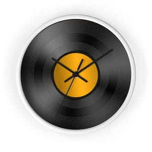 Vinyl Wall Clock, Vinyl Clock, Vinyl Record Clock, Music Clock, Retro ...