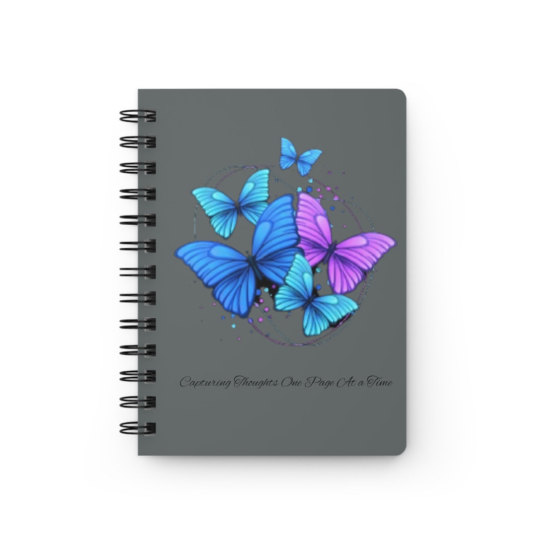 Spiral Bound Journal, Butterfly Cover Notebook, Journal With ...