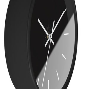 Black Clock, Minimalist Clock, Modern Wall Clock, Elegant Clock, Cool ...