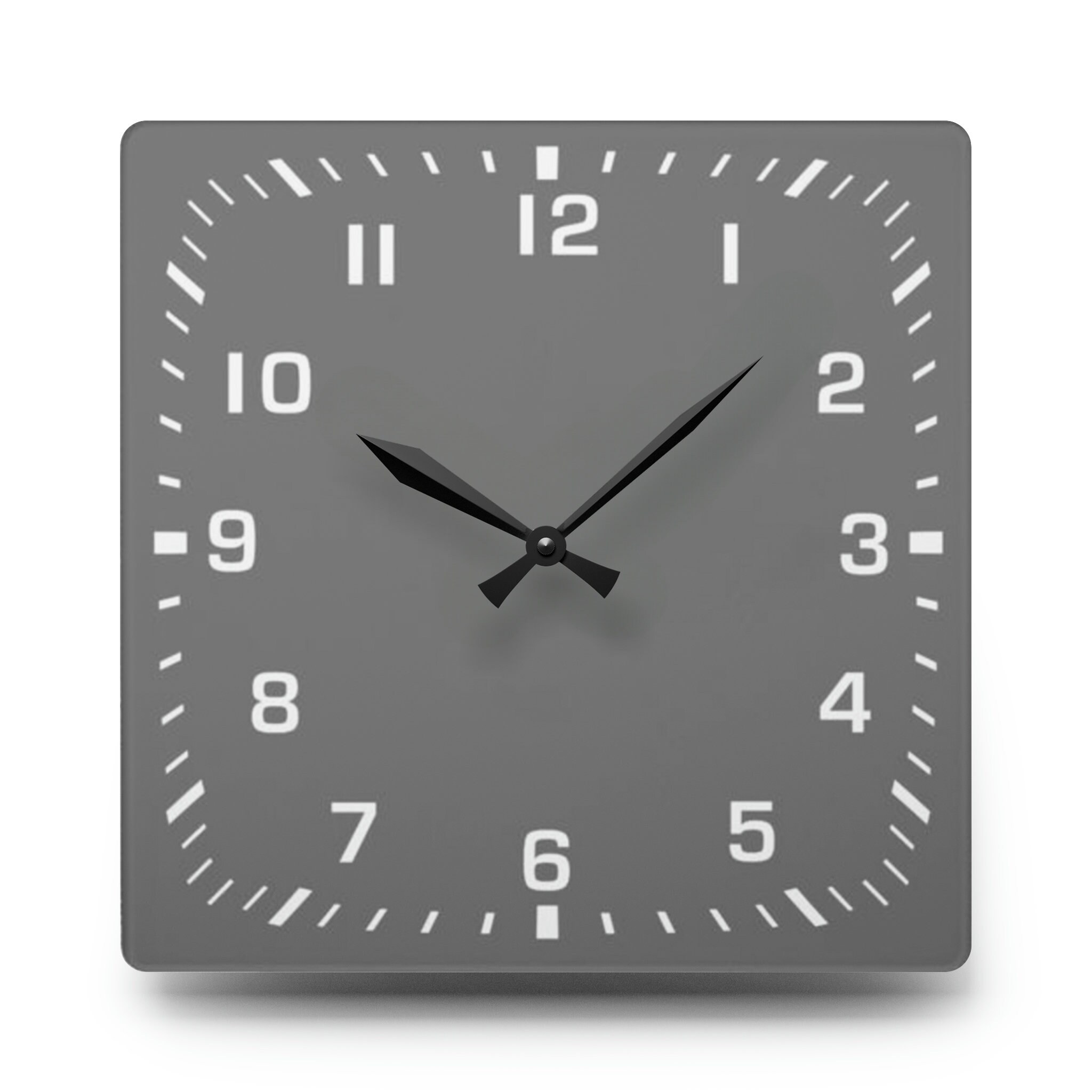 Acrylic Wall Clock Gray Clock Modern Clock Minimalist - Etsy