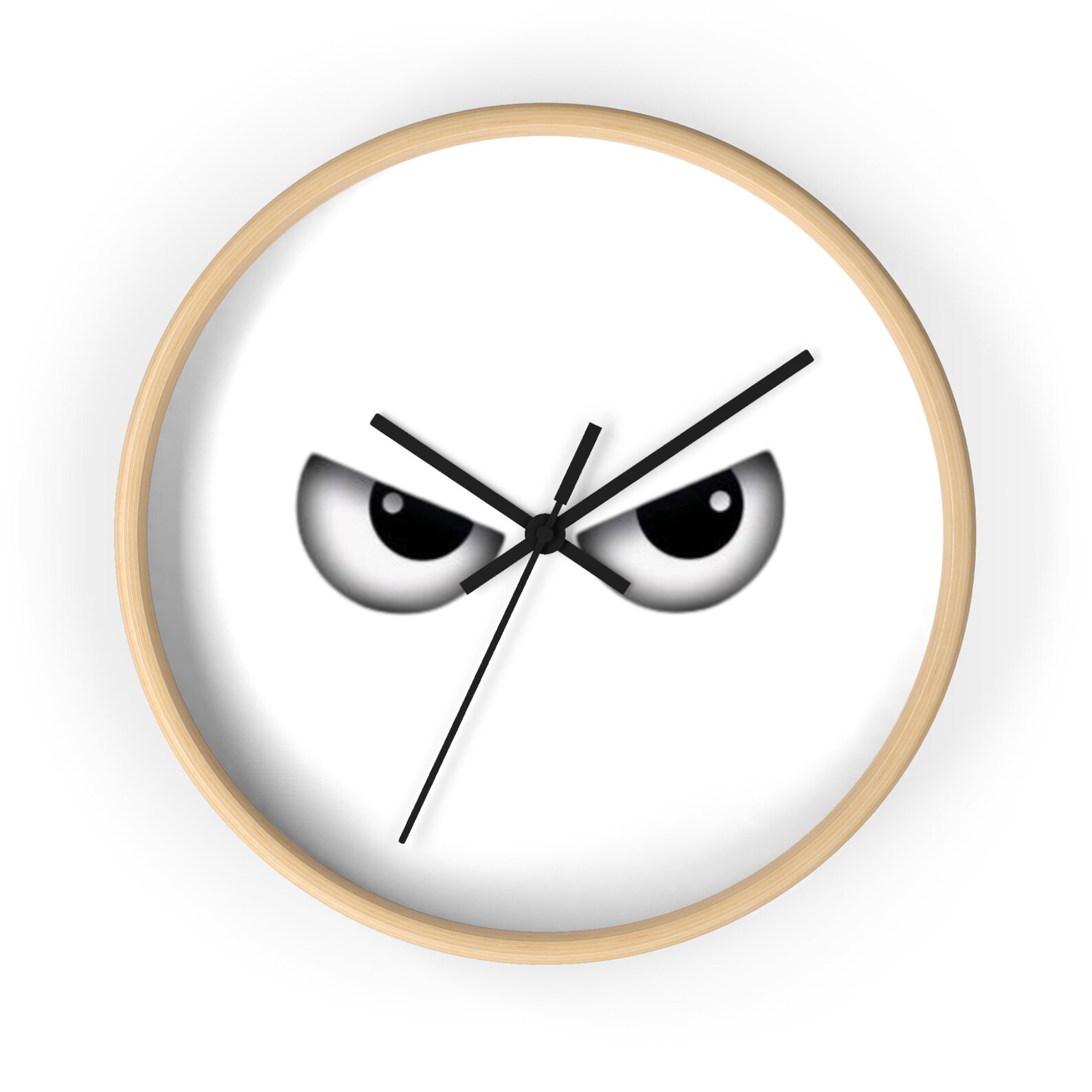 Angry Eyes Clock, Angry Face Wall Clock, Unique Wall Clock, Funny Clock ...