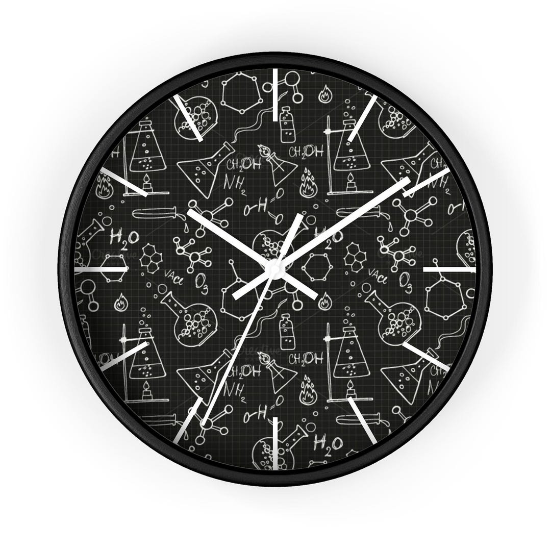 Chemistry Clock, Lab Tech Clock, Chem Lab Clock, Unique Wall Clock ...
