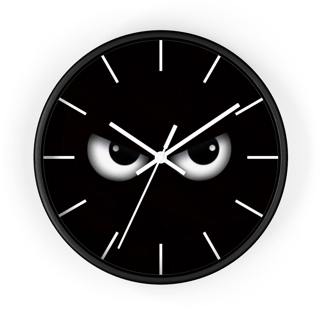 Watchful Eye Clock, Minimalist Clock, Unique Wall Clock, Modern Wall ...