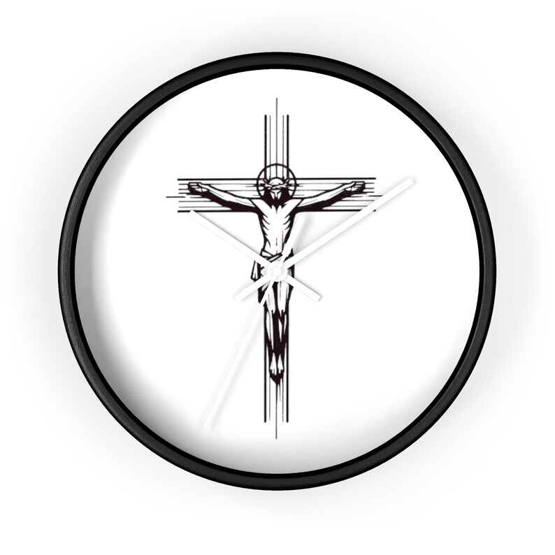 Jesus Cross Wall Clock, Christian Clock, Jesus Crucifix Clock ...