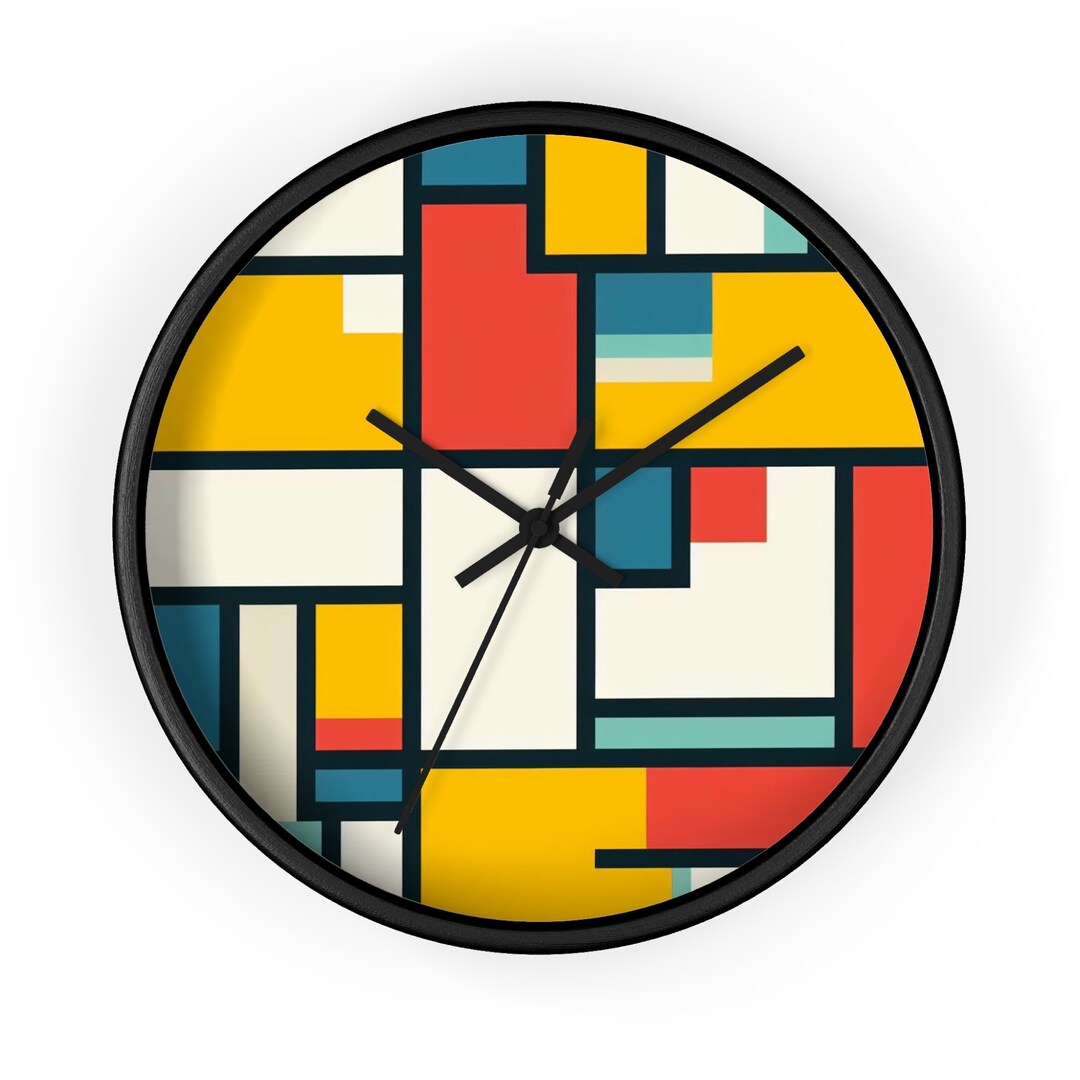 Wall Clock, Abstract Clock, Modern Clock, Decorative Clock, Colorful ...