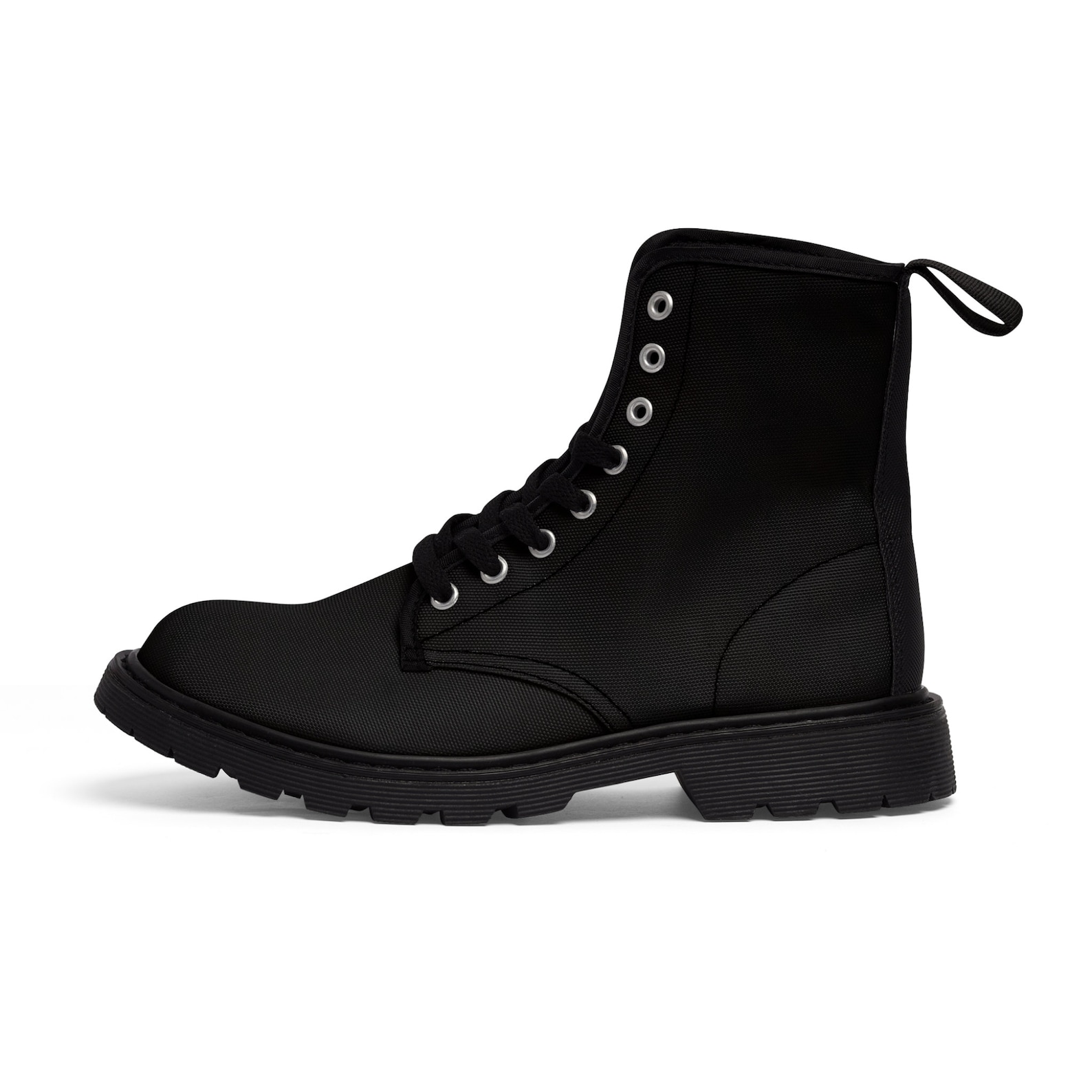 Women's Canvas Boots, Black Boots, Black Boot for Women, Black Ankle ...
