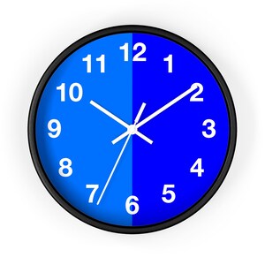 Two Tone Blue Clock, Blue Clock, Two Tone Clock, Dual Tone Clock ...