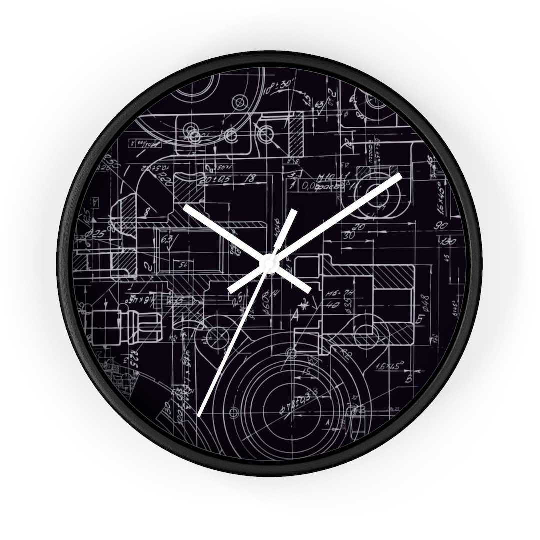 Mechanical Engineer Wall Clock, Technologist Wall Clock, Engineer Decor ...