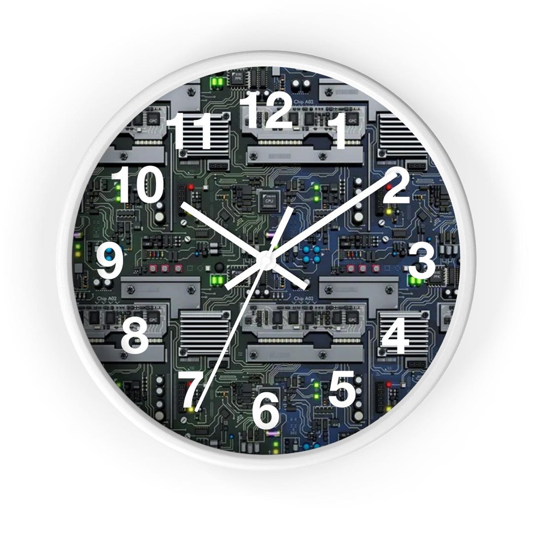Circuit Board Wall Clock, Technology Clock, Electronics Design Clock ...