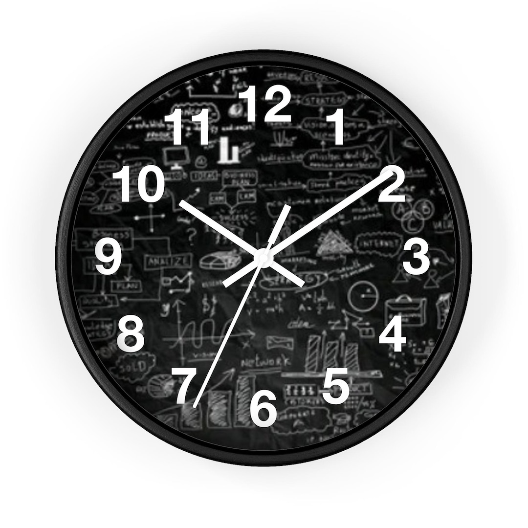Business Wall Clock, Business Finance Wall Clock, Business Decor, Cool ...