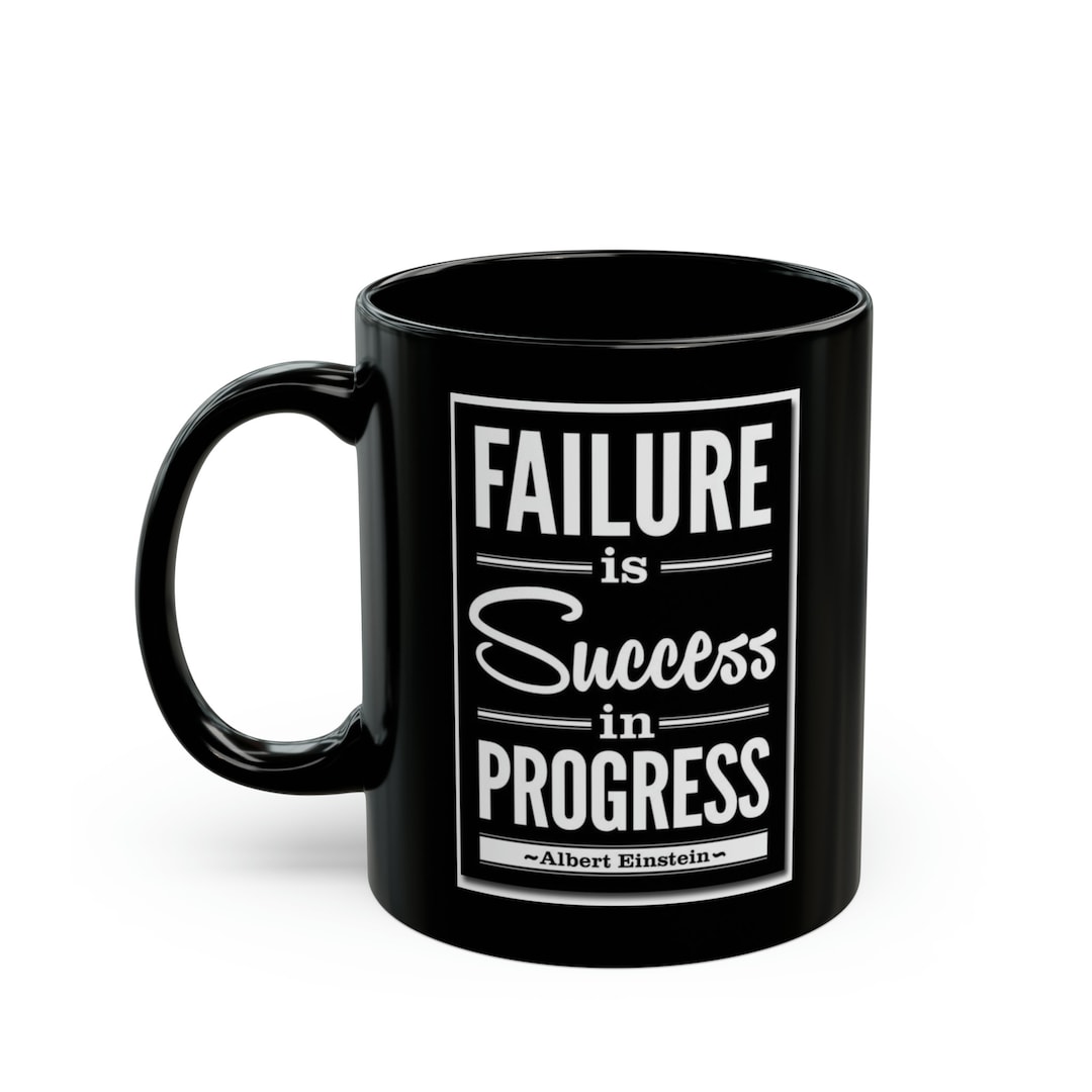 Coffee Mug, Black Mug, Albert Einstein Quote Mug, Inspirational Quote ...