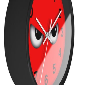 Bold Eyes Clock, Angry Face Wall Clock, Funny Clock, Unique Wall Clock ...