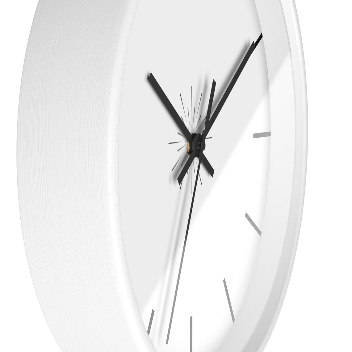 White Clock, Minimalist Clock, Modern Wall Clock, Unique Wall Clock ...