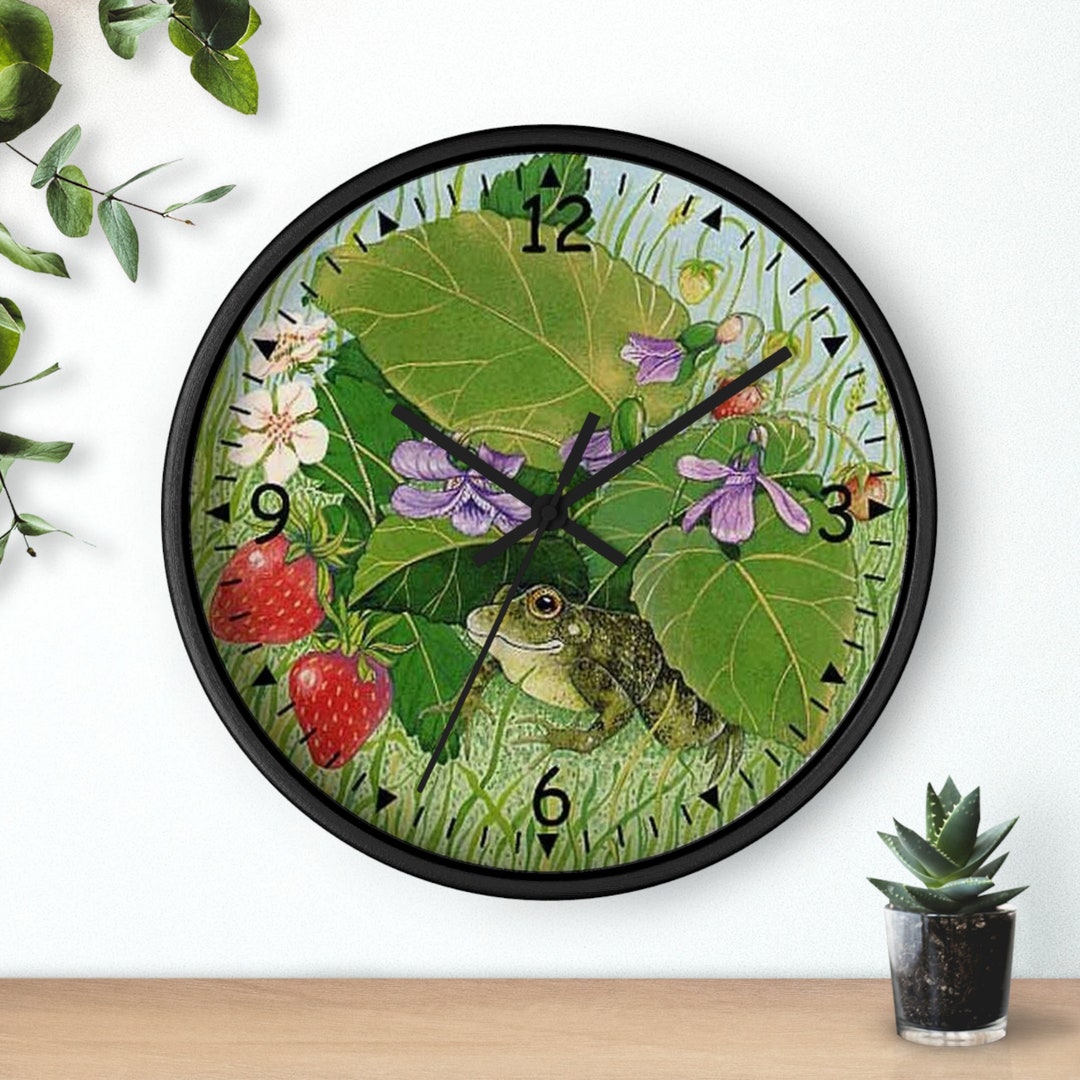 Wall Clock, Clock for Wall, Nature-themed Wall Clock, Floral Wall Clock ...