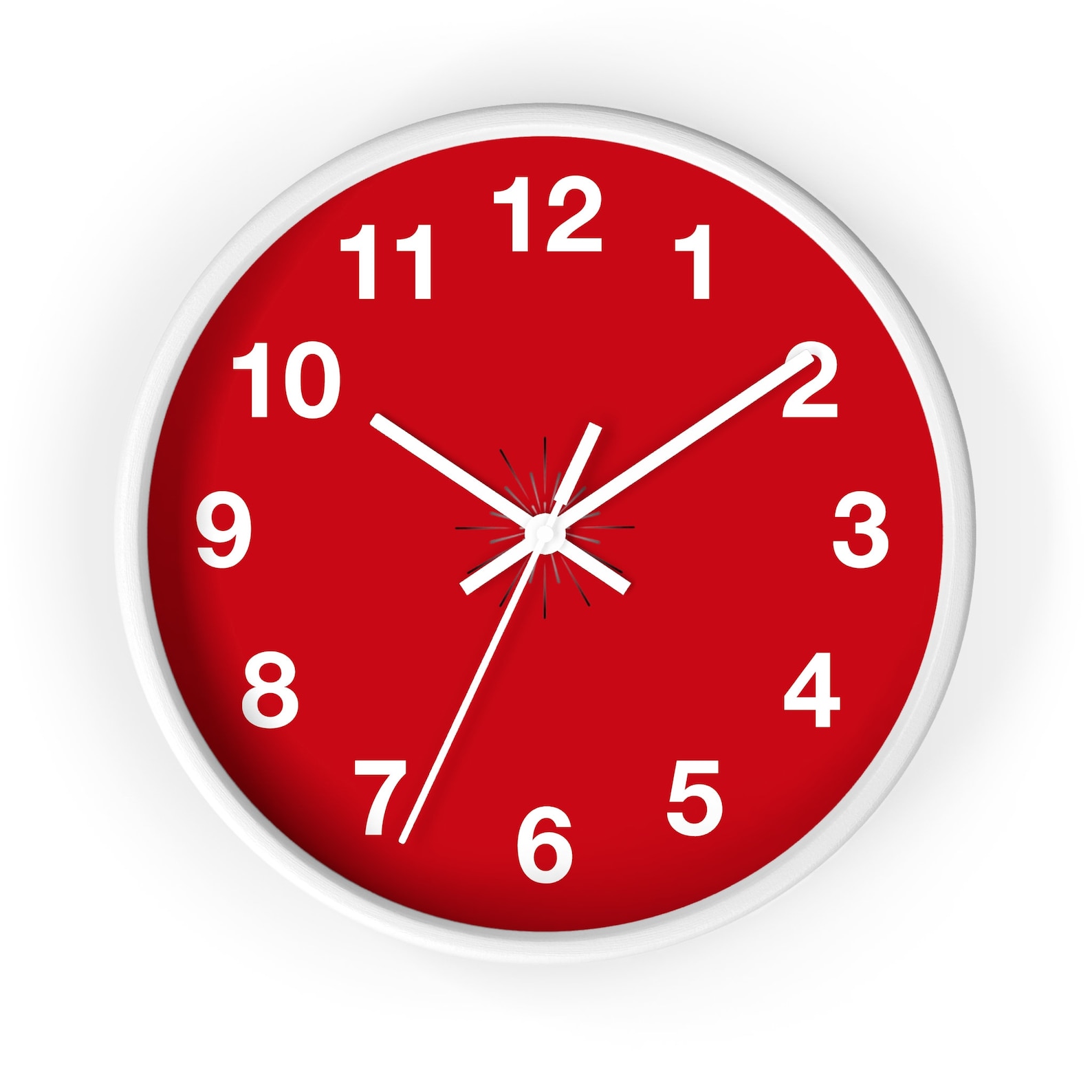Red Clock, Minimalist Clock, Modern Wall Clock, Cool Wall Clock, Unique ...