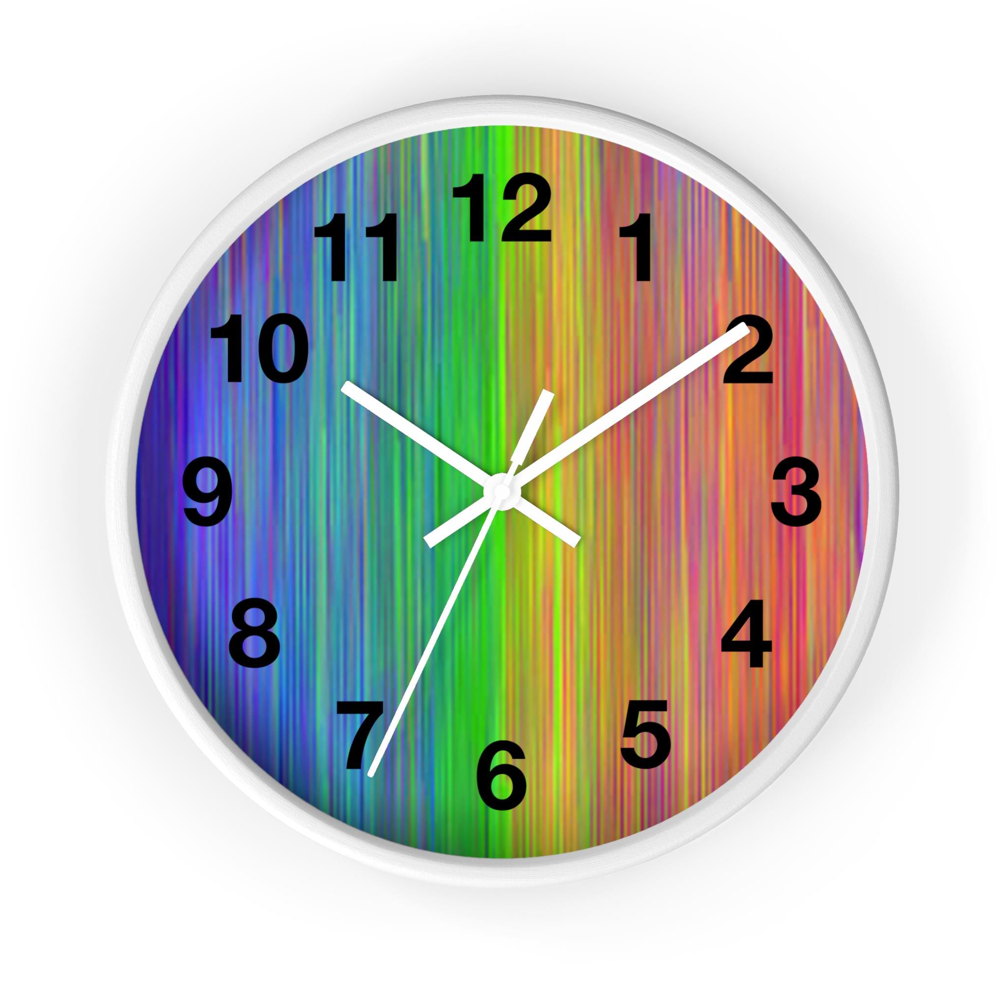 Rainbow Wall Clock, Rainbow Clock, Colorful Clock, Unique Wall Clock ...