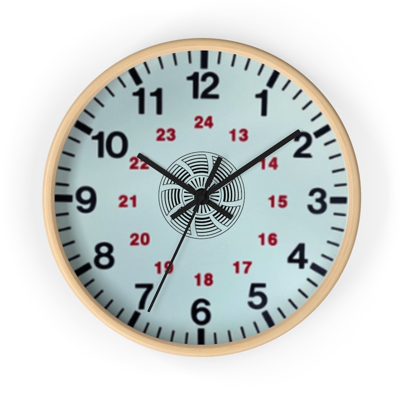 12- and 24-hour Clock, Military Time Clock, 24 Hour Military Wall Clock ...