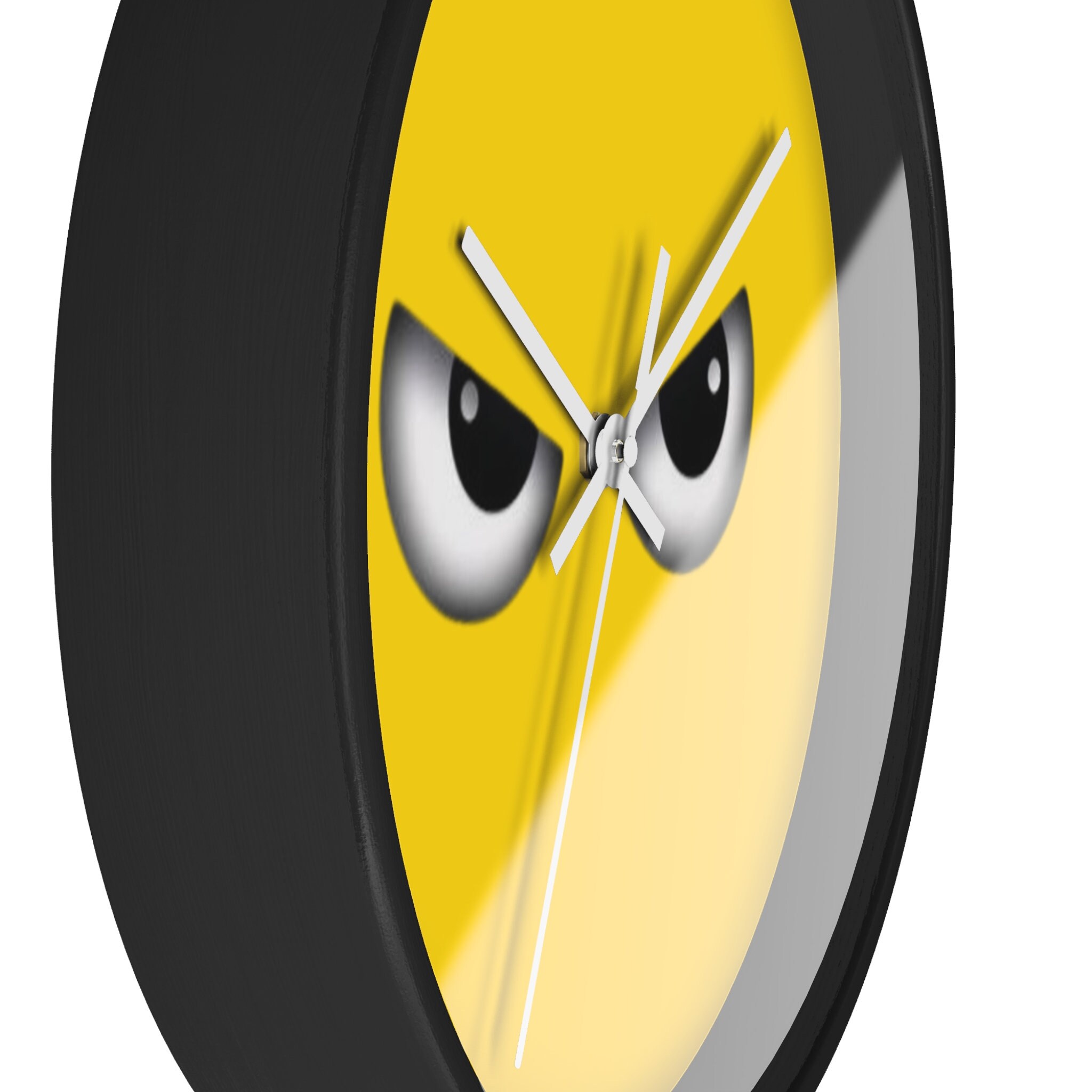 Angry Face Wall Clock, Whimsical Eyes Clock, Funny Clock, Unique Wall ...