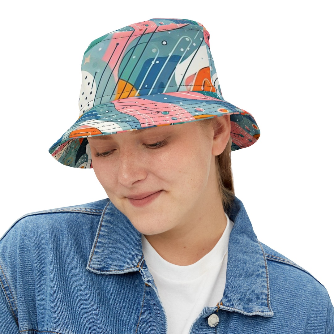 Festival Bucket Hat, Rave Bucket Hat, Trendy Bucket Hat, Colorful ...