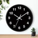Black Clock, Minimalist Clock, Modern Wall Clock, Cool Wall Clock ...