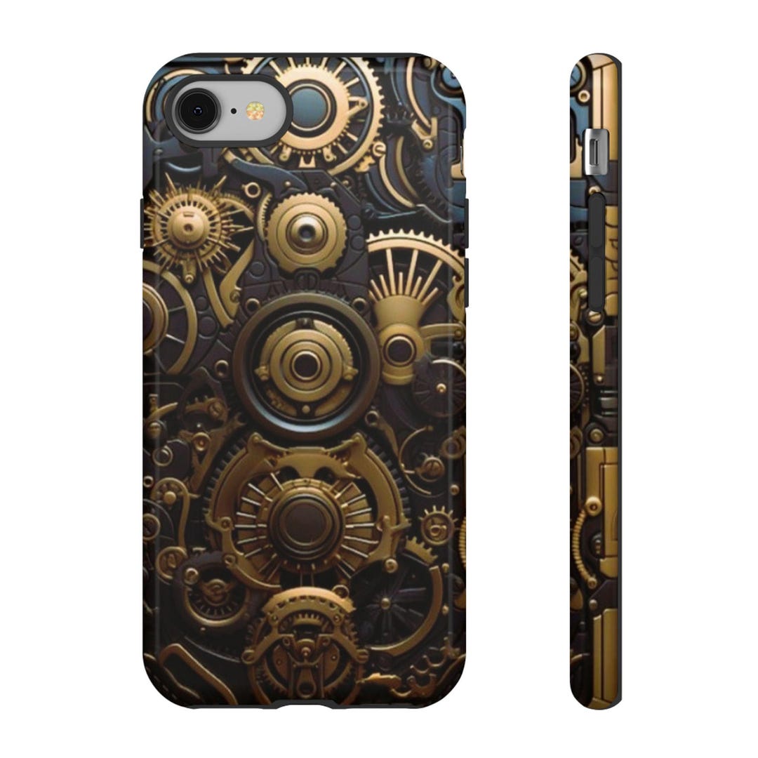 Steampunk Elegance Phone Case, Metallic Texture, Vintage Style Phone ...