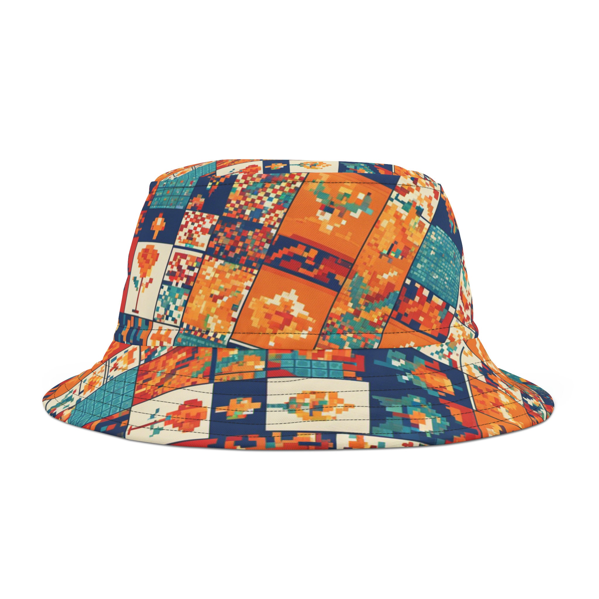Bucket Hat, Pixel Hat, Pixelated Hat, Unique Bucket Hat, Trendy Bucket ...