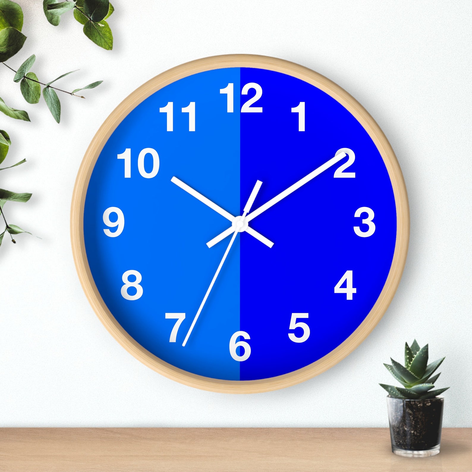 Two Tone Blue Clock, Blue Clock, Two Tone Clock, Dual Tone Clock ...