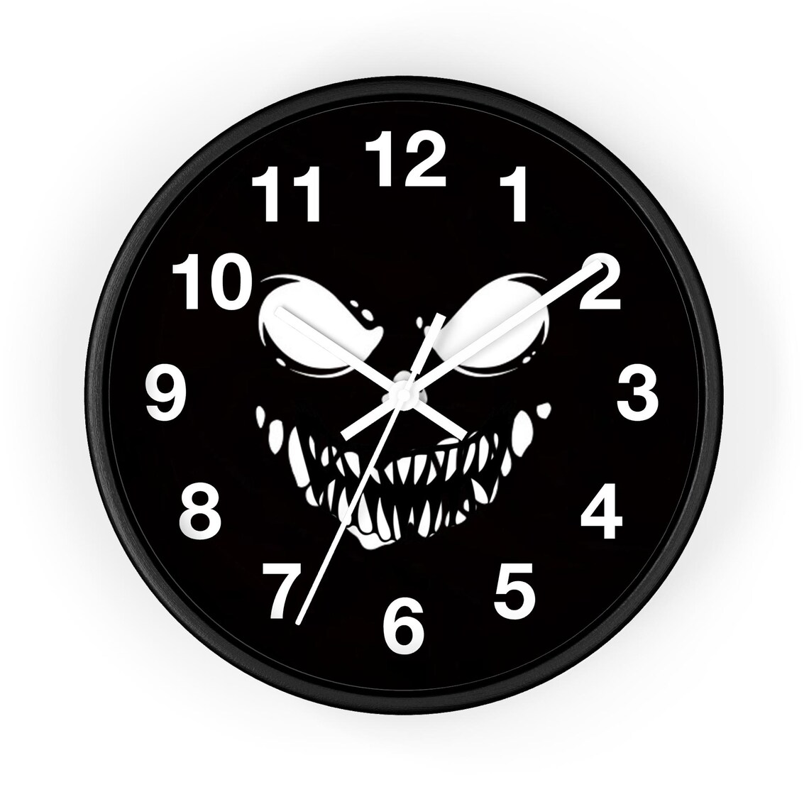 Scary Face Clock, Scary Grinning Face Clock, Spooky Face Clock, Spooky ...
