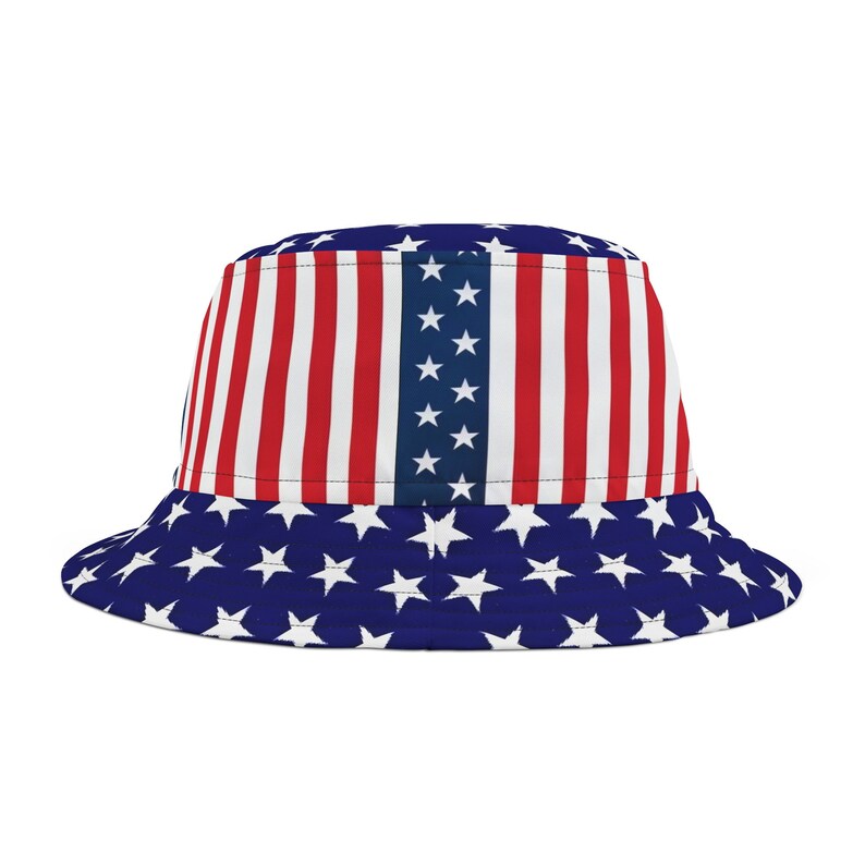 American Flag Bucket Hat, Patriotic Hat, Stars and Stripes Hat ...