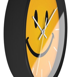 Smiley Clock, Yellow Smiley Clock, Happy Face Clock, Emoji Clock ...