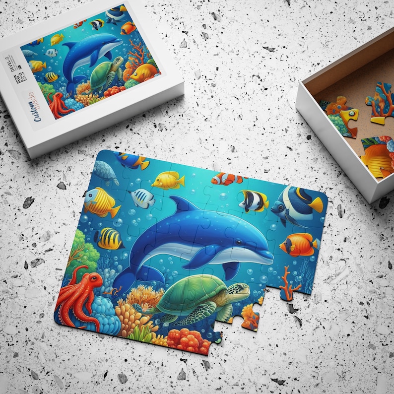 Kids Puzzle, Ocean Puzzle, 30 Piece Puzzle, Sea Animal Puzzle, Animal ...