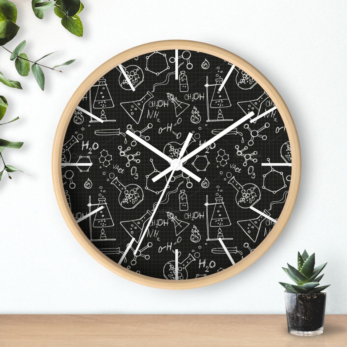 Chemistry Clock, Lab Tech Clock, Chem Lab Clock, Unique Wall Clock ...