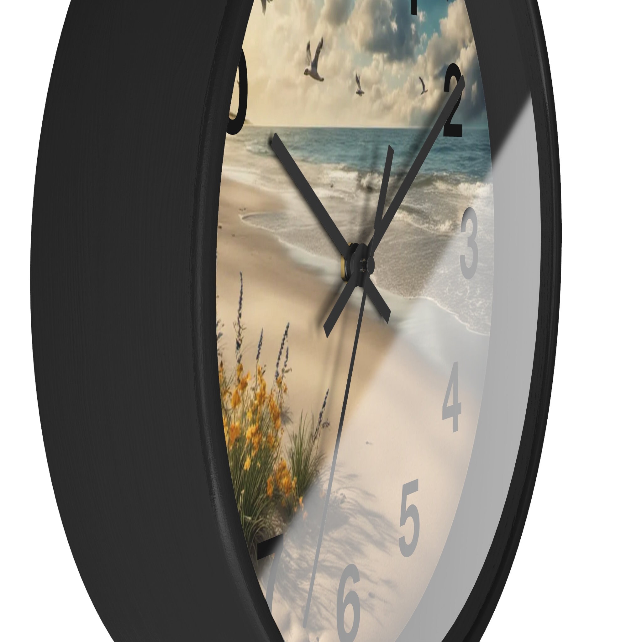 Wall Clock Coastal Clock Decor Beach Clock Ocean View - Etsy