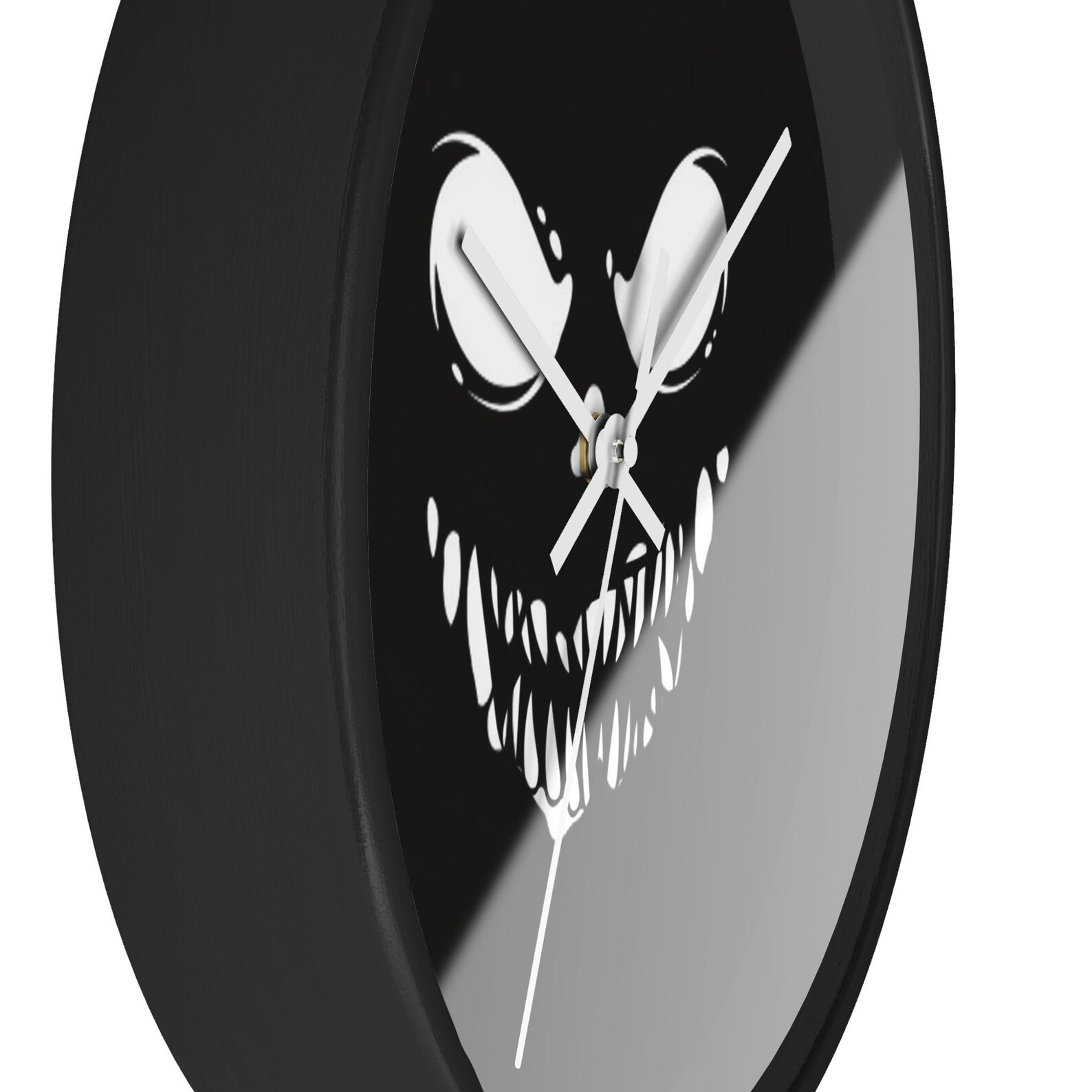 Scary Face Clock, Scary Grinning Face Clock, Scary Skull Clock, Spooky ...