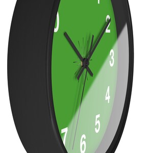 Green Clock, Minimalist Clock, Modern Wall Clock, Cool Wall Clock ...