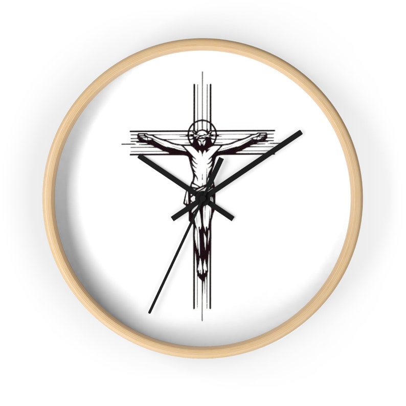 Jesus Cross Wall Clock, Christian Clock, Jesus Crucifix Clock ...